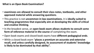 Open book examination | PPTX