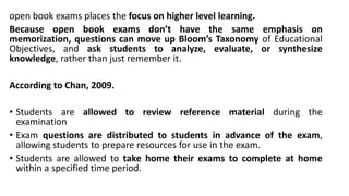 Open book examination | PPTX