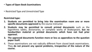 Open book examination | PPTX