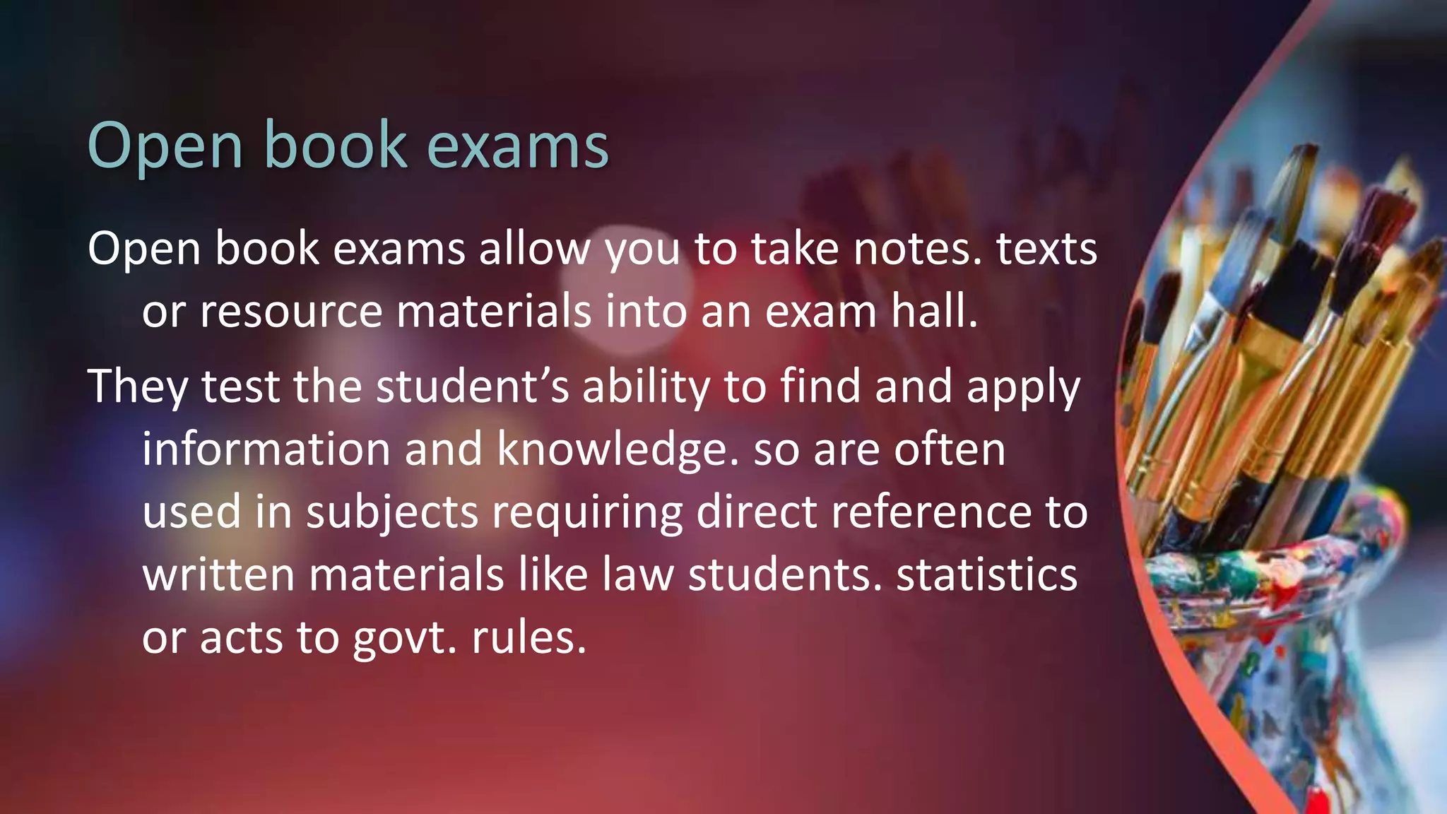 Open Book Examination | PPTX
