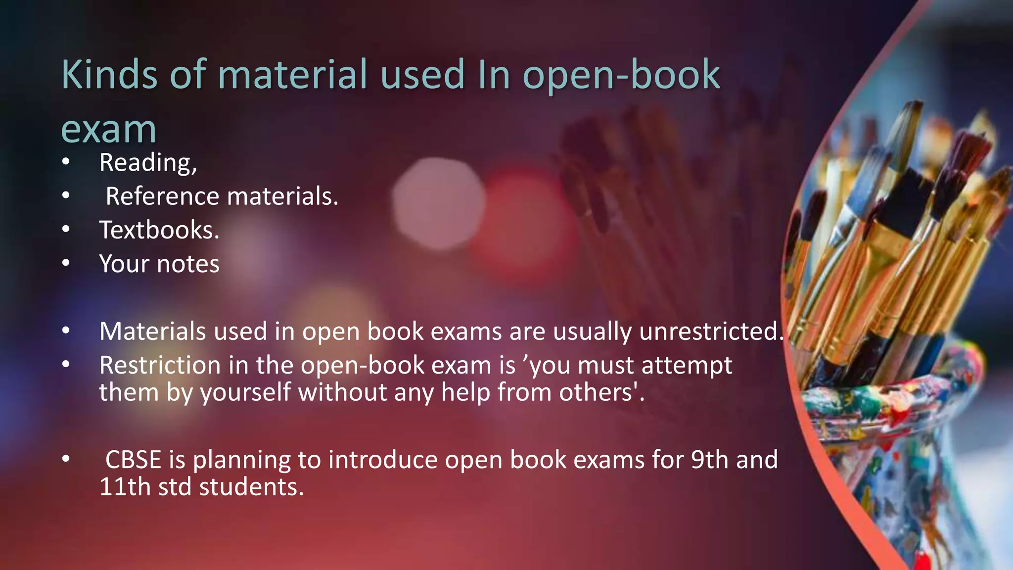 Open Book Examination | PPTX
