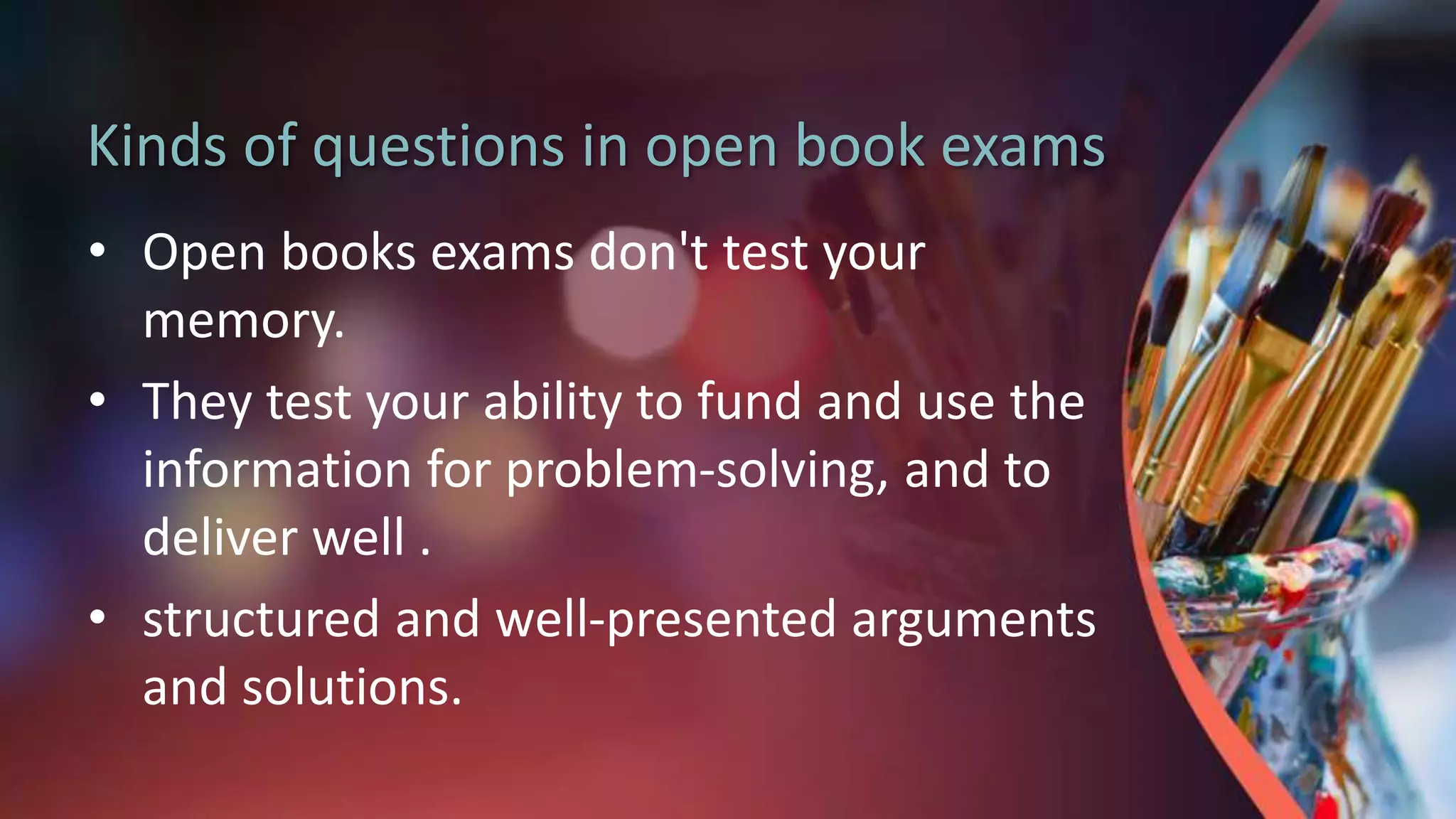 Open Book Examination | PPTX