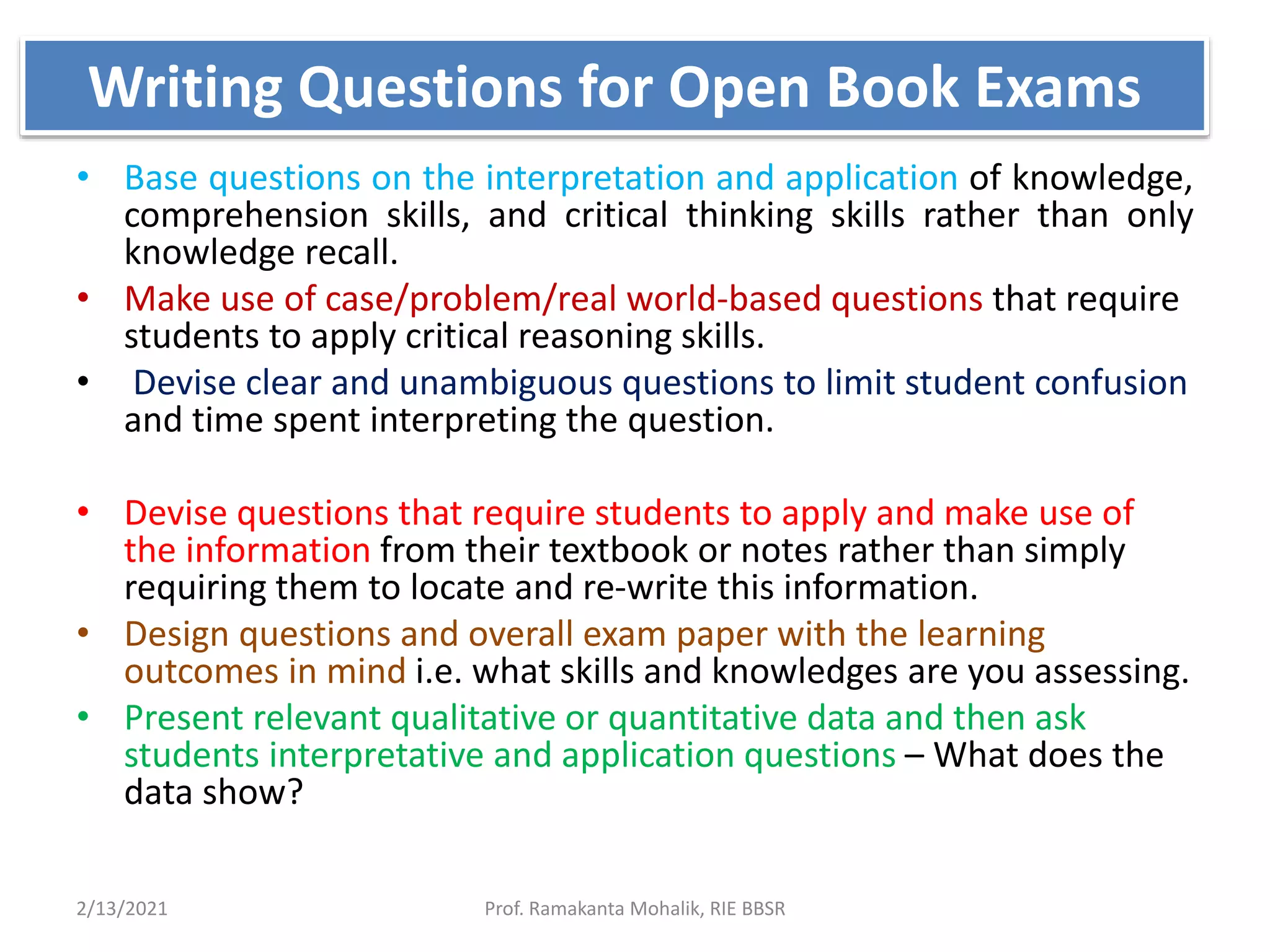 Open book examination | PPTX