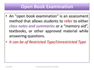 Open book examination | PPTX