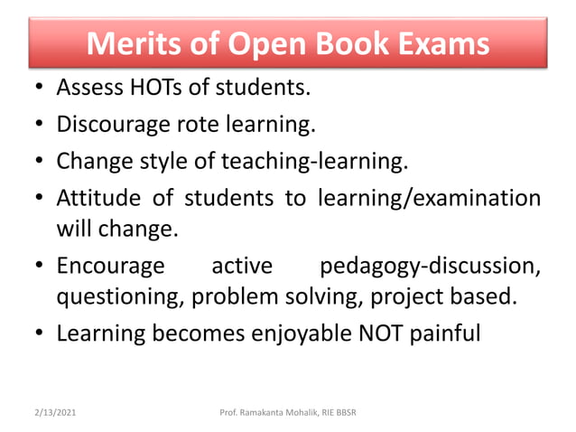 Open book examination | PPTX