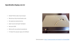Open braille - affordable devices for visually impaired | PPT