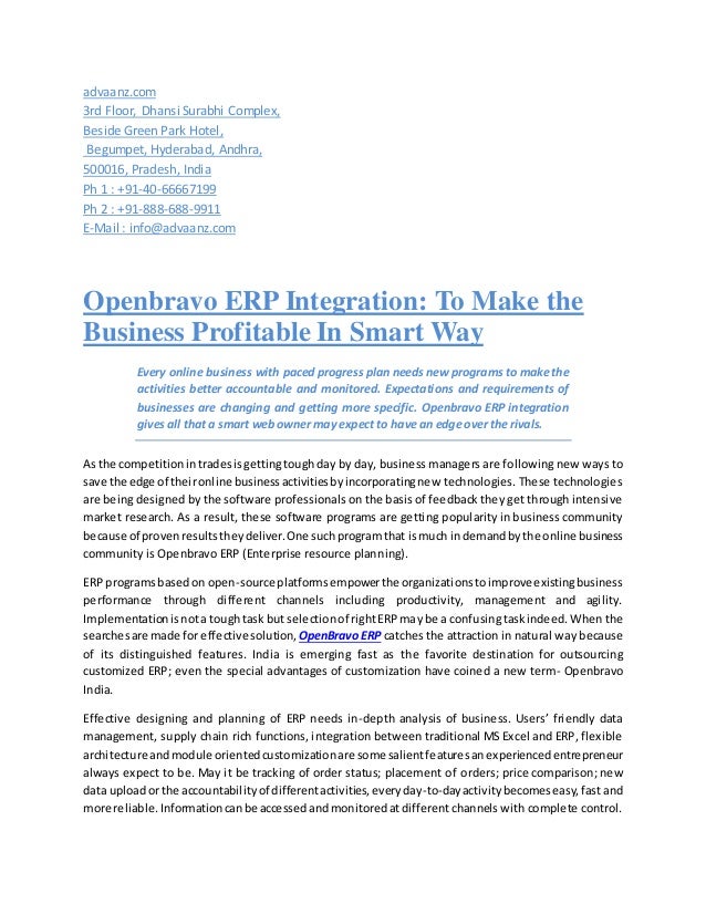 Openbravo ERP Integration: To Make the Business Profitable In Smart Way