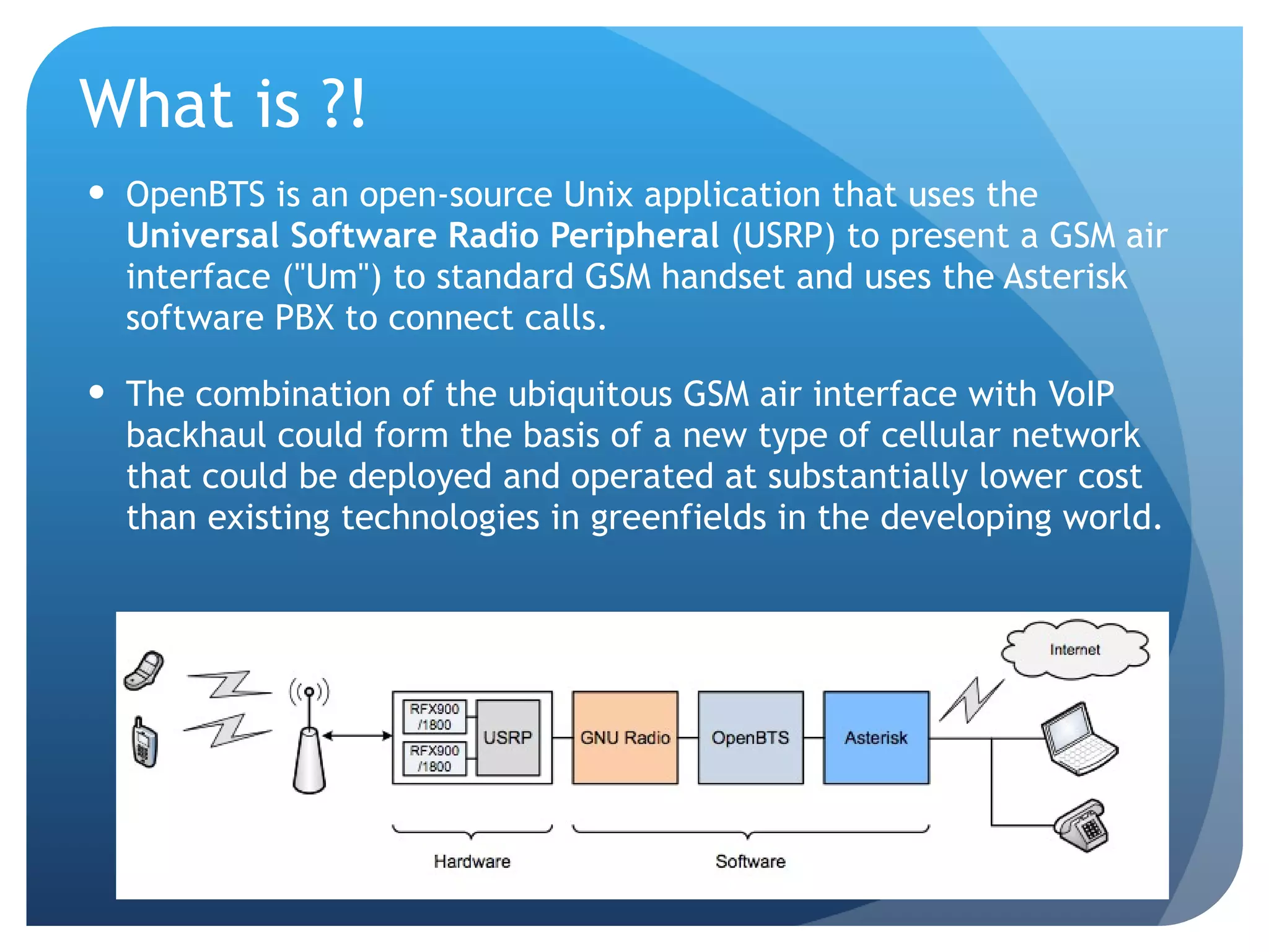 OpenBTS: Emergency GSM Messaging & Monitoring System for Civil Protection | PPT