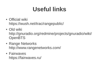 29c3 OpenBTS workshop - Hardware and sotware | PDF