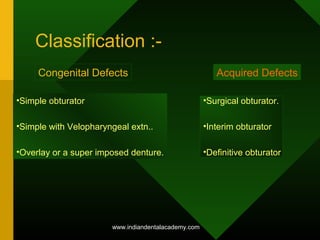 Open bulb obturator/ oral surgery courses | PPT