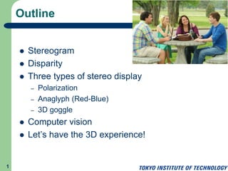 Stereogram and Stereo Vision | PPTX