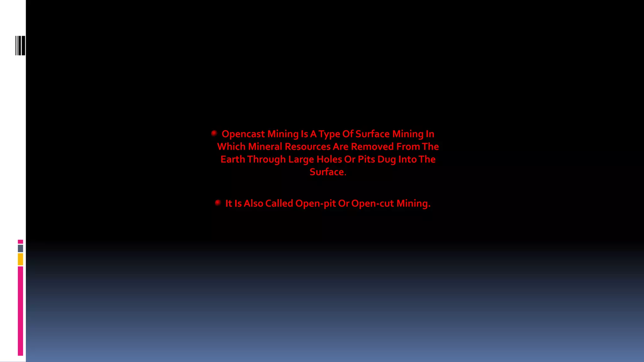 Opencast mining overview | PPTX