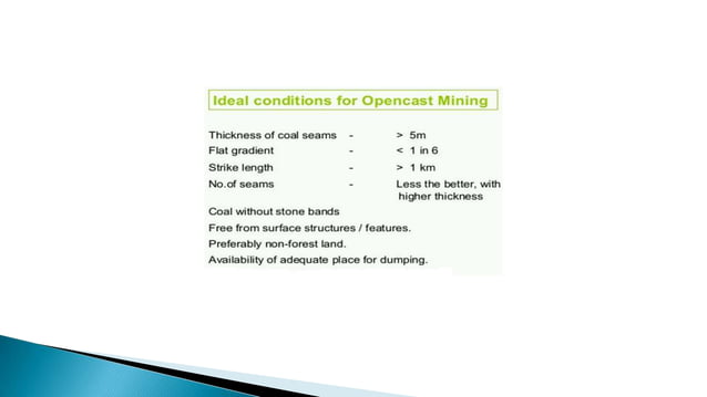 Opencast mining overview | PPTX | Geology | Science