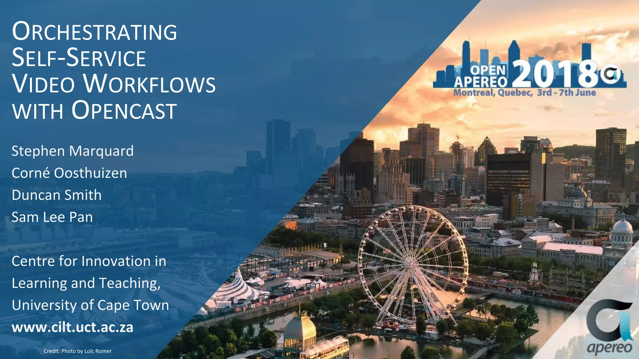 Orchestrating Self-Service Video Workflows with Opencast | PPT