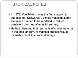 Open cavity mastoid operations | PPT