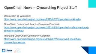 OpenChain Monthly Meeting - North America / Asia - 2023-03-21 | PPTX | Operating Systems ...
