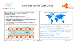 OpenChain Reference Tooling Work Group | PPT