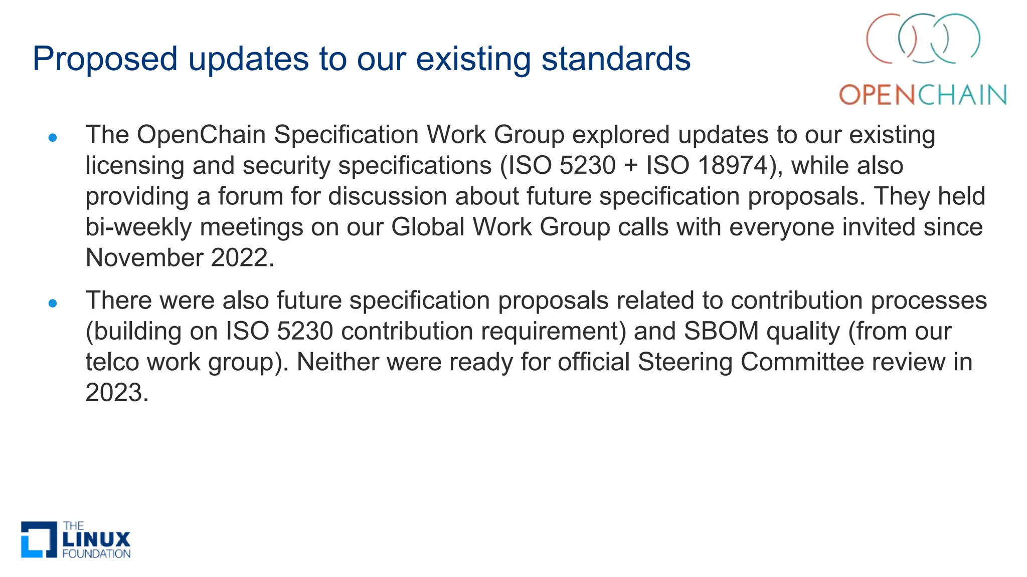 OpenChain Annual Report 2023 - Key Metrics Slides | PPT