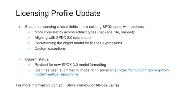 OpenChain Webinar #50 - An Overview of SPDX 3.0 | PPTX | Computing | Technology & Computing