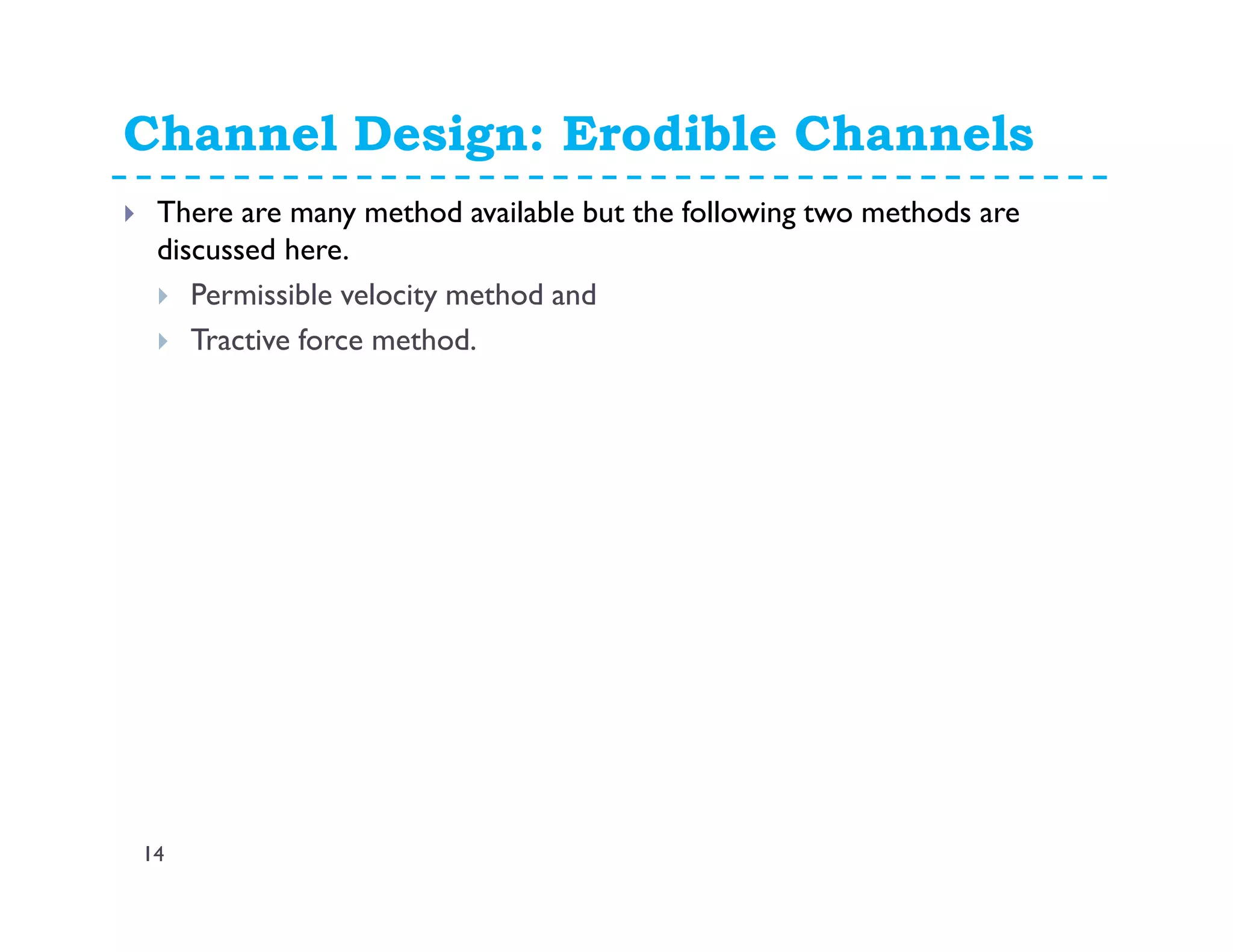 Open channel design | PDF