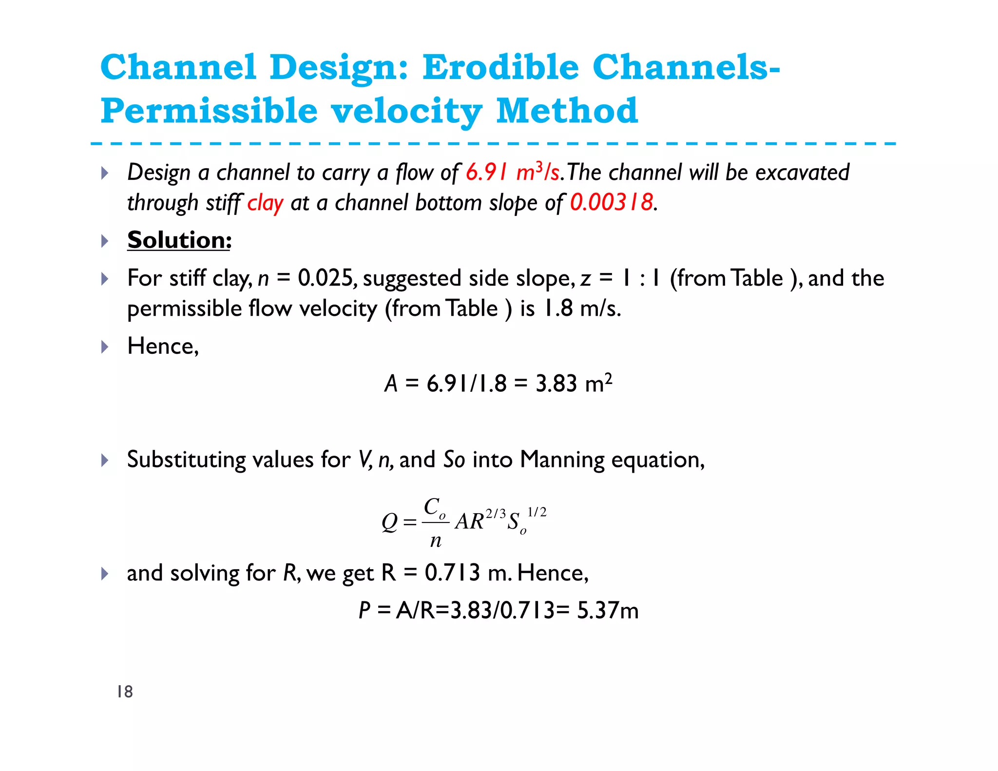 Open channel design | PDF