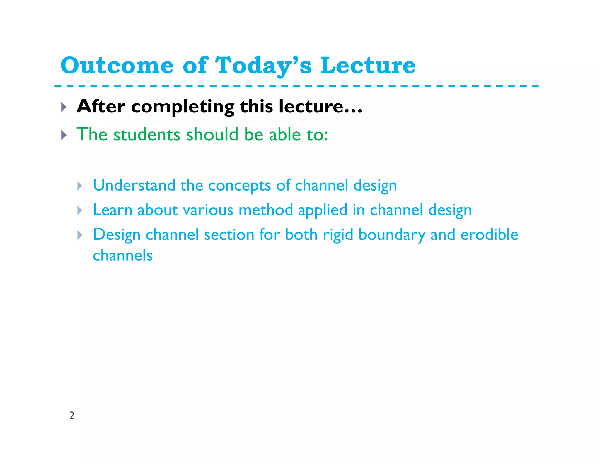 Open channel design | PDF