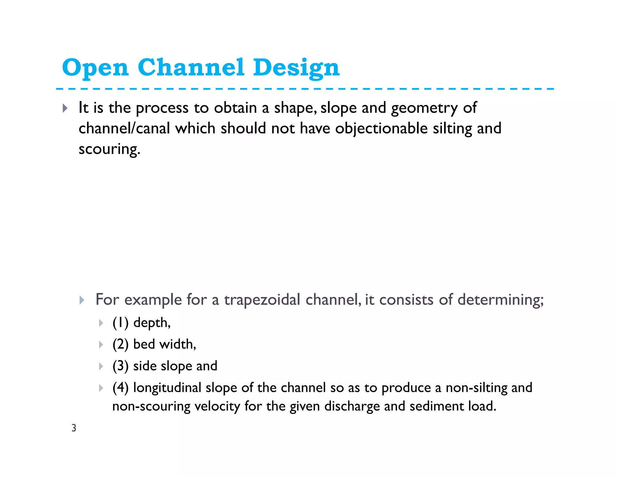 Open channel design | PDF