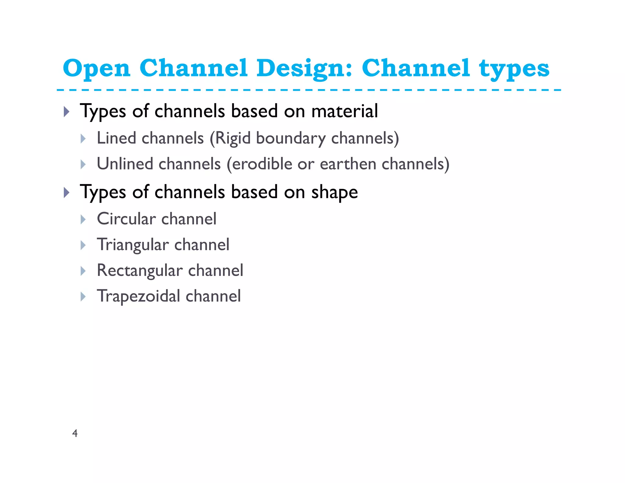 Open channel design | PDF