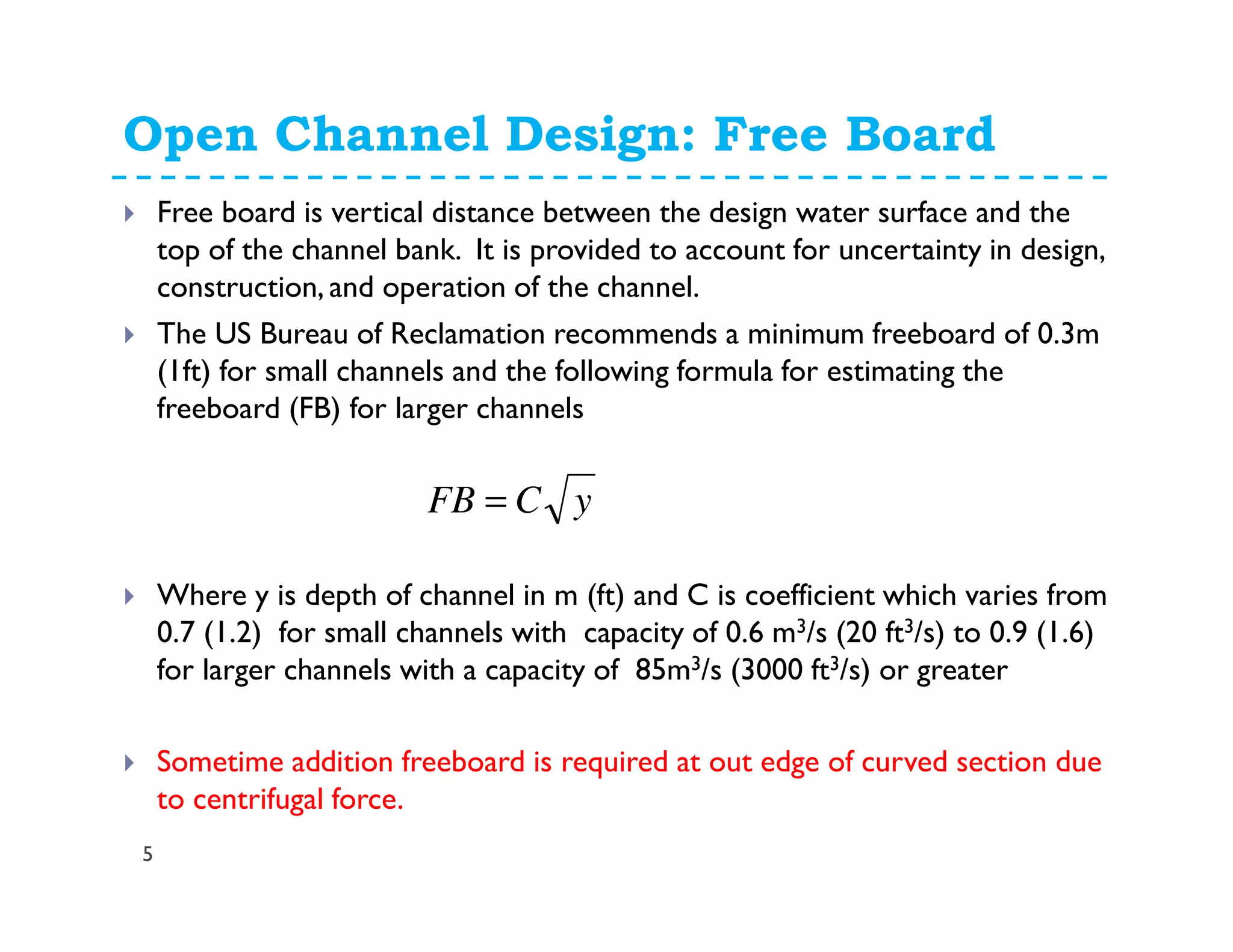 Open channel design | PDF