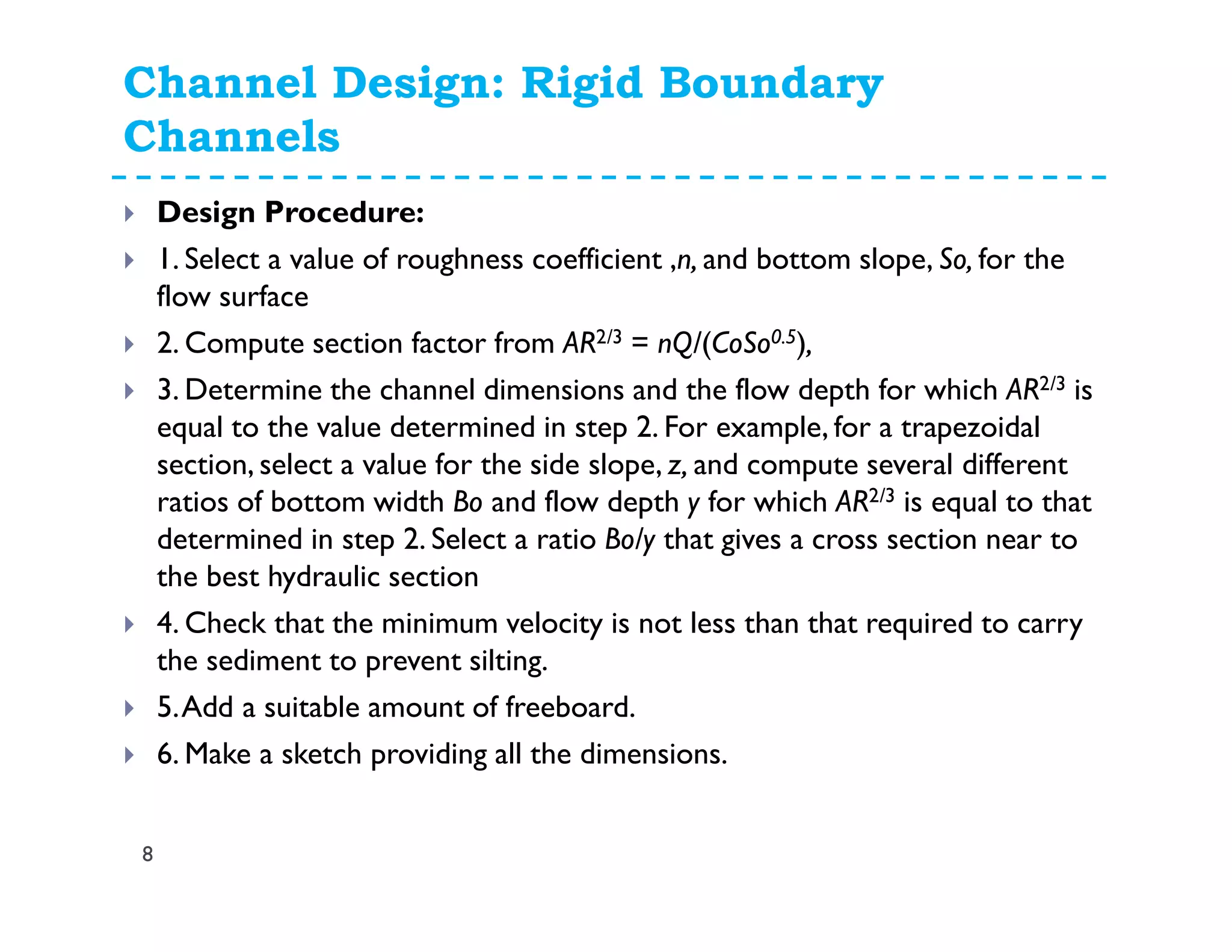 Open channel design | PDF