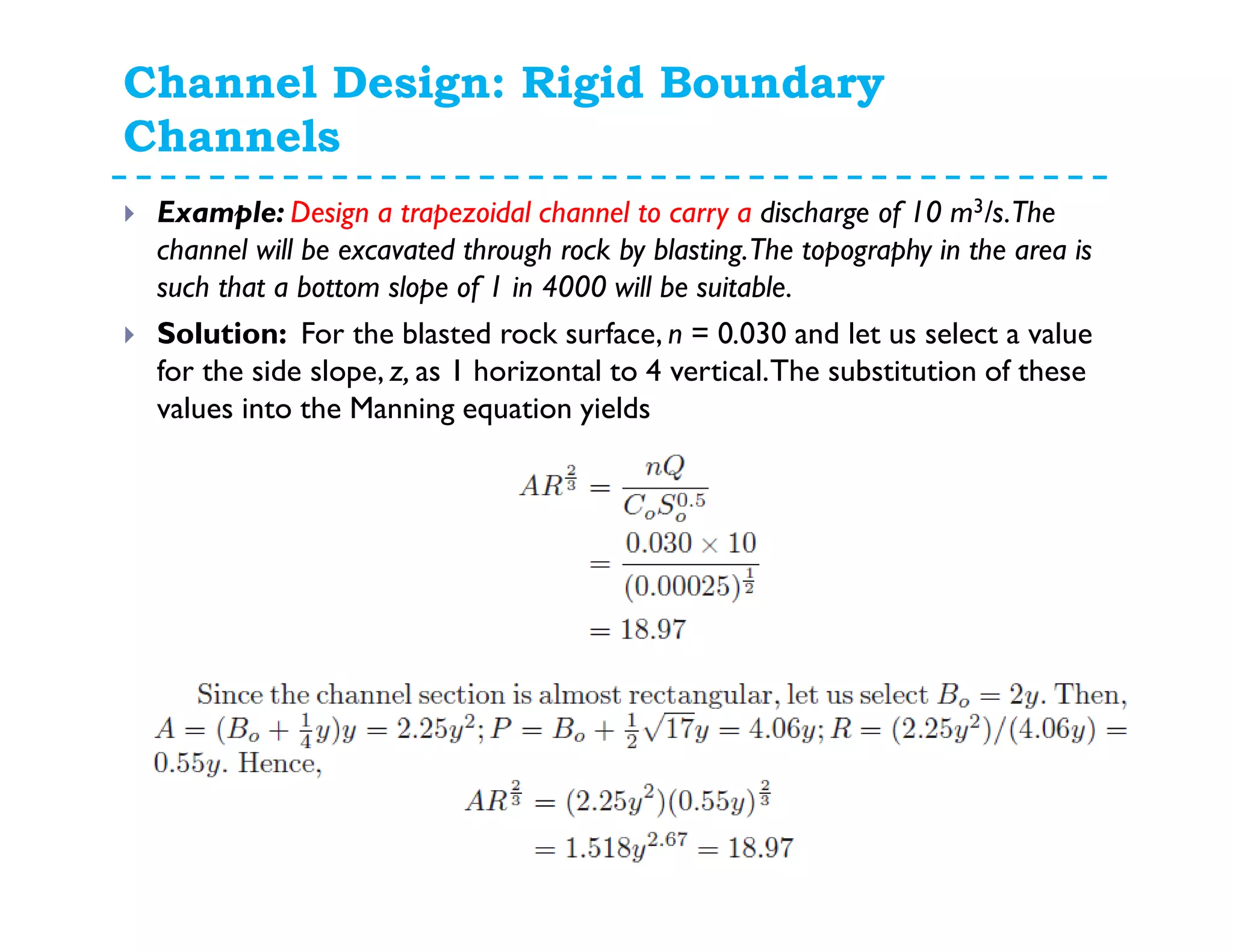 Open channel design | PDF
