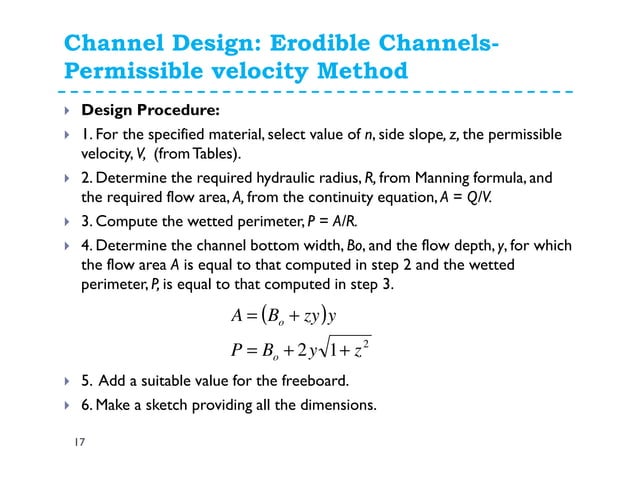 Open channel design | PDF