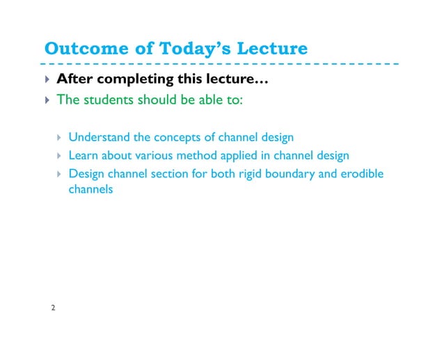 Open channel design | PDF