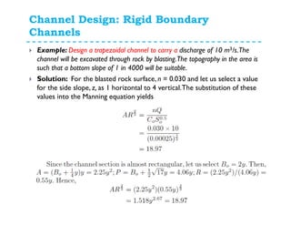 Open channel design | PDF