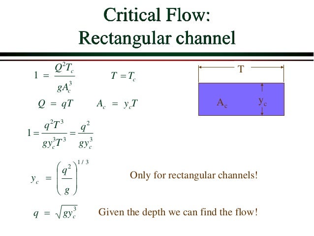 Open channel flow