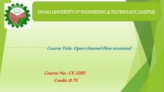 Open channel flow | PPT