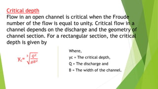 Open channel flow | PPT