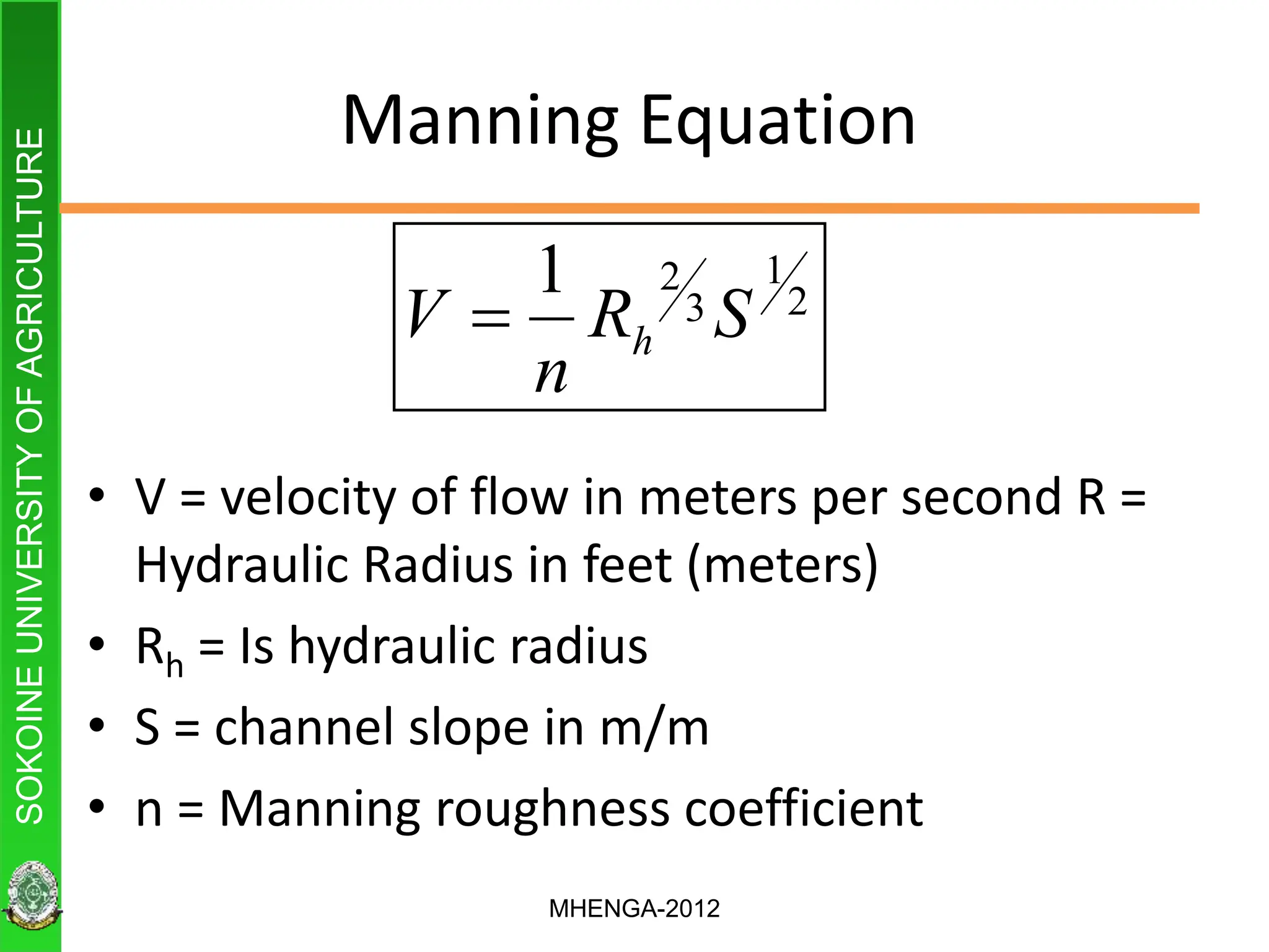 Learn how Design of Open channel flow step-by-step | PPT
