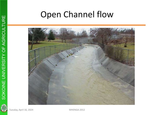 Learn how Design of Open channel flow step-by-step | PPT | Physics ...