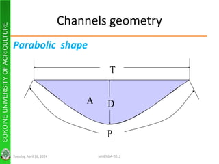 Learn how Design of Open channel flow step-by-step | PPT
