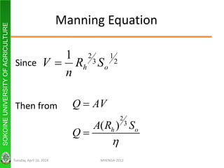 Learn how Design of Open channel flow step-by-step | PPT