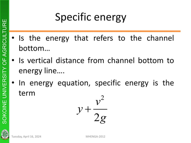 Learn how Design of Open channel flow step-by-step | PPT | Physics | Science