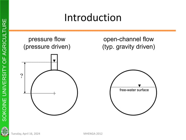 Learn how Design of Open channel flow step-by-step | PPT | Physics ...