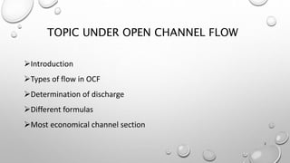 Open channel flow by pratish awasthi | PPTX