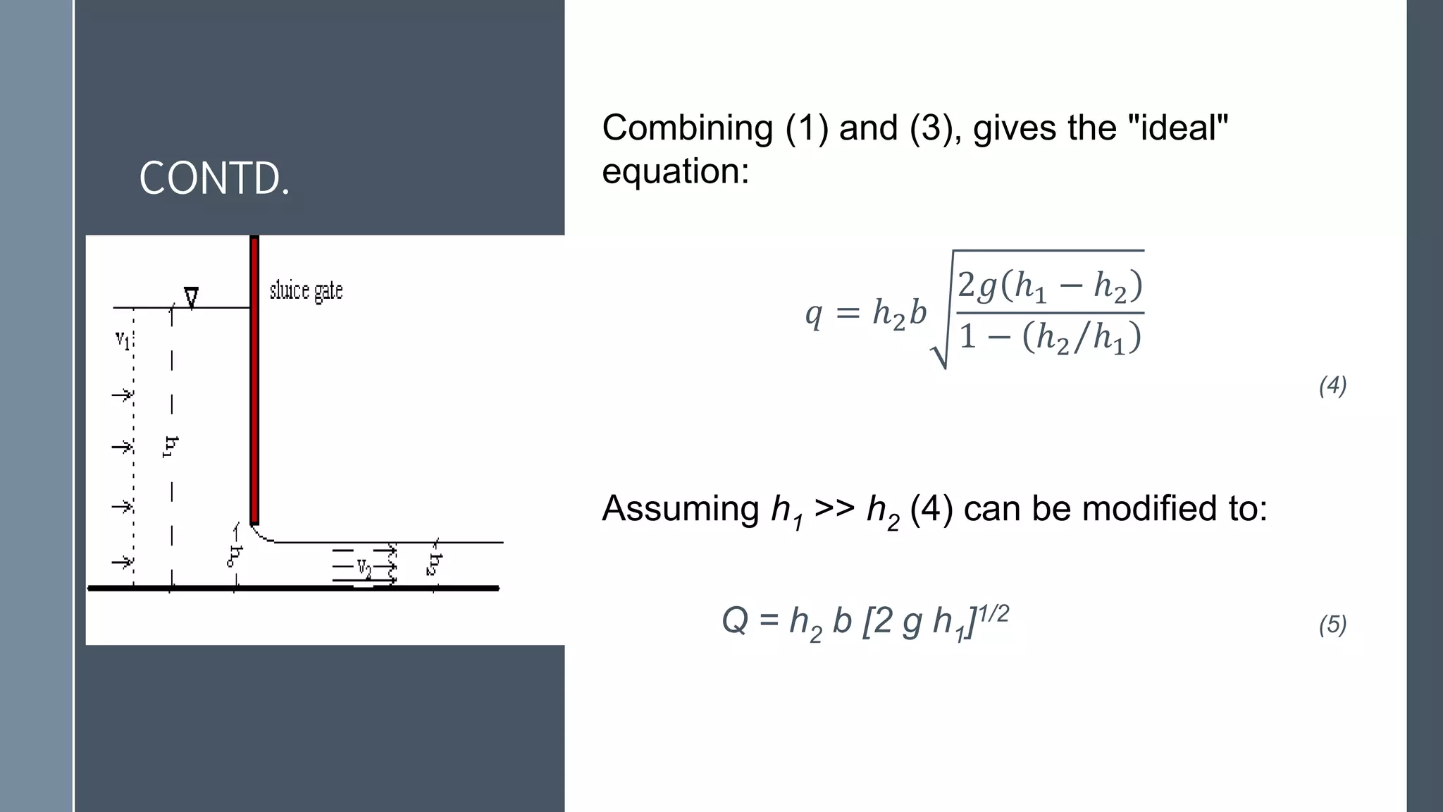Open channel flow equation | PPTX