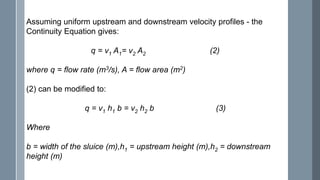 Open channel flow equation | PPTX