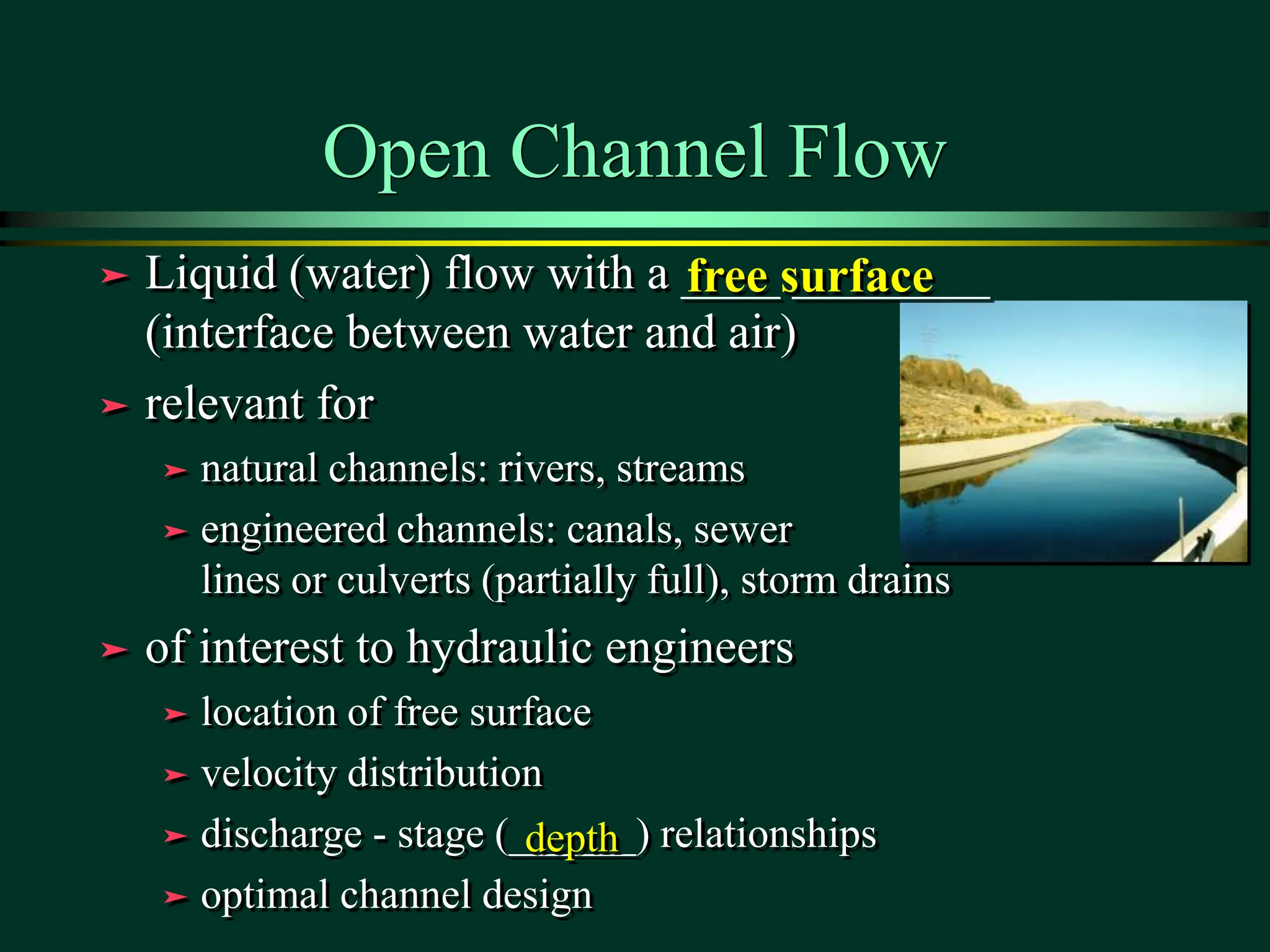 Open Channel Flow of irrigation and Drainage Department .ppt