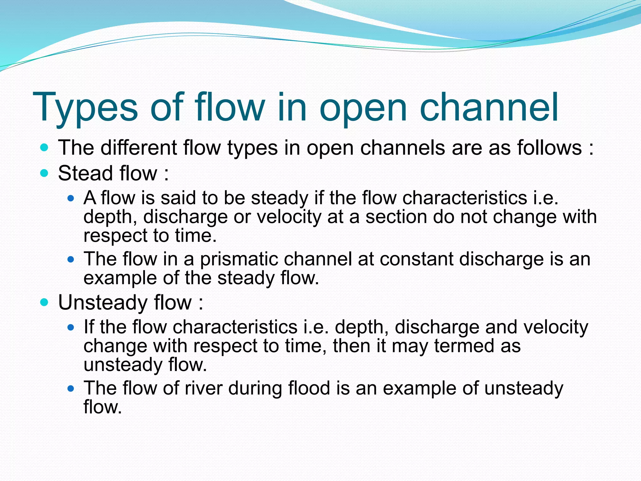 Open Channel Flow | PPTX | Physics | Science