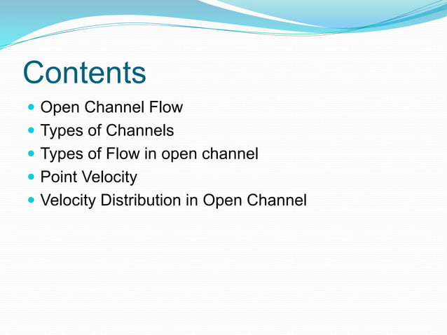 Open Channel Flow | PPTX | Physics | Science