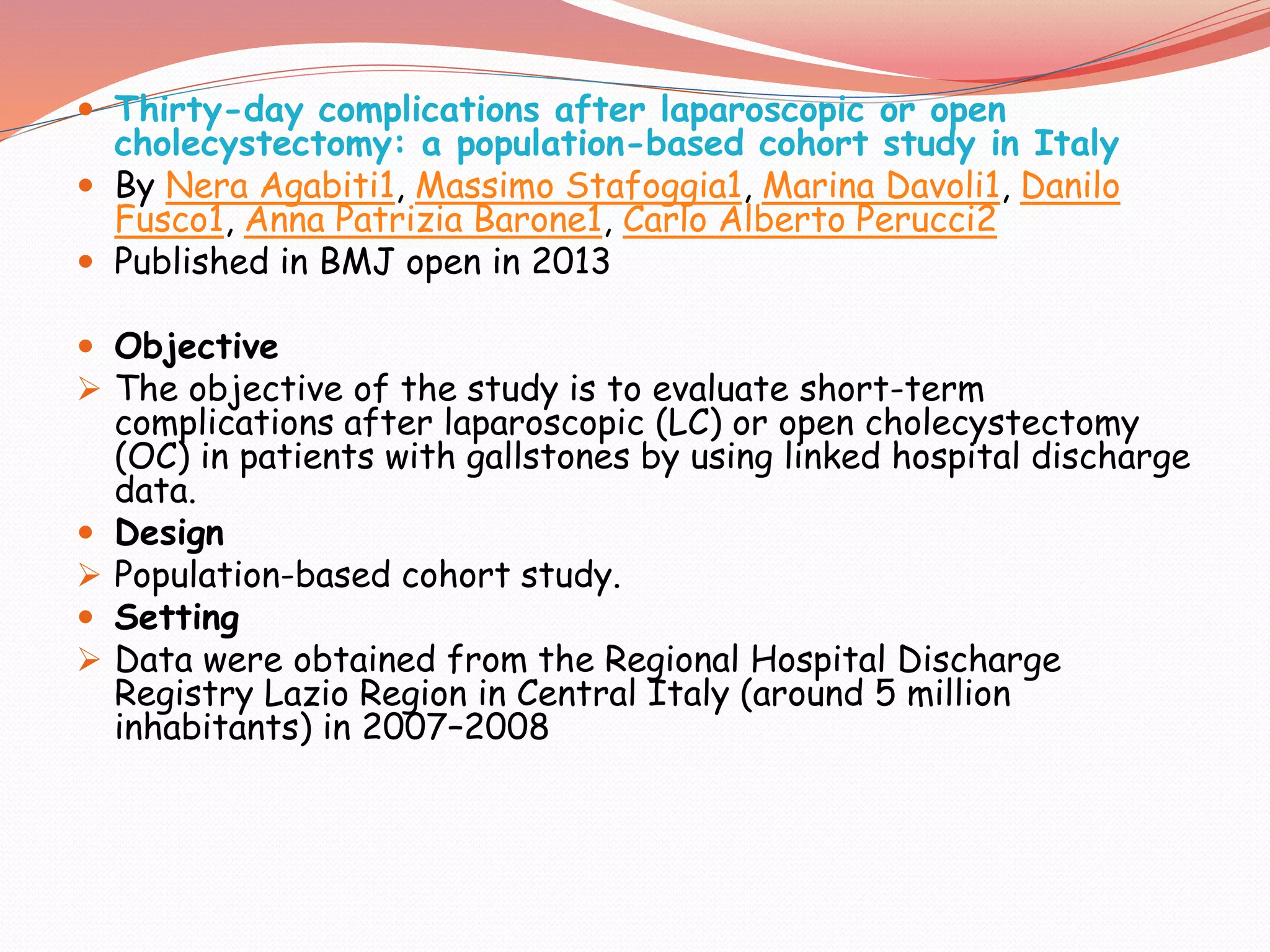 Open Vs Laparoscopic cholecystectomy | PPTX